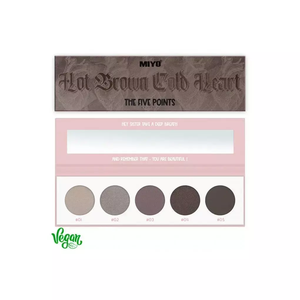 MIYO Five Points Palette Paleta cieni do powiek No. 09 Hot Brown Cold ...