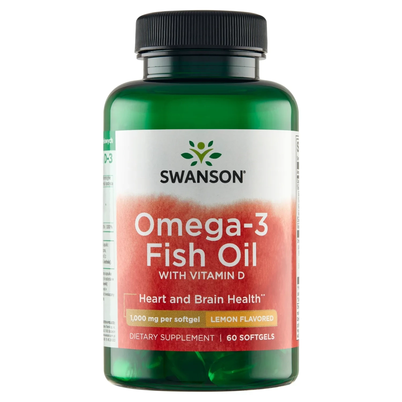 SWANSON Omega-3 Fish Oil + Witamina D3 60 kapsułek - sklep Minti Shop