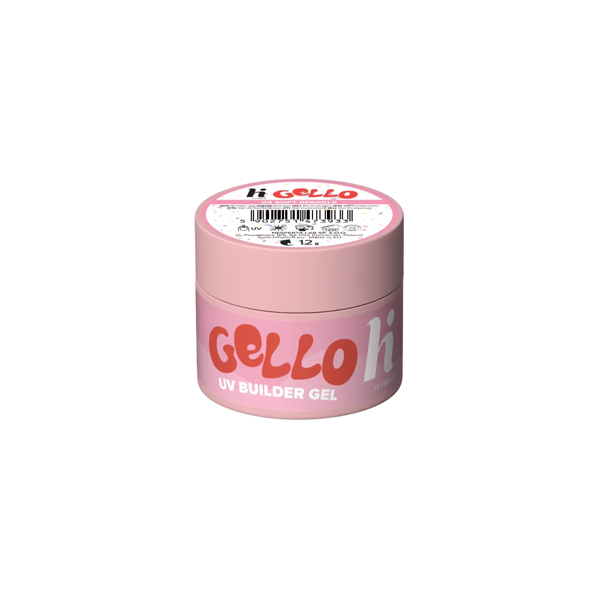 hi hybrid GELLO żel budujący #04 Soft Sparkle 12 g - sklep Minti Shop
