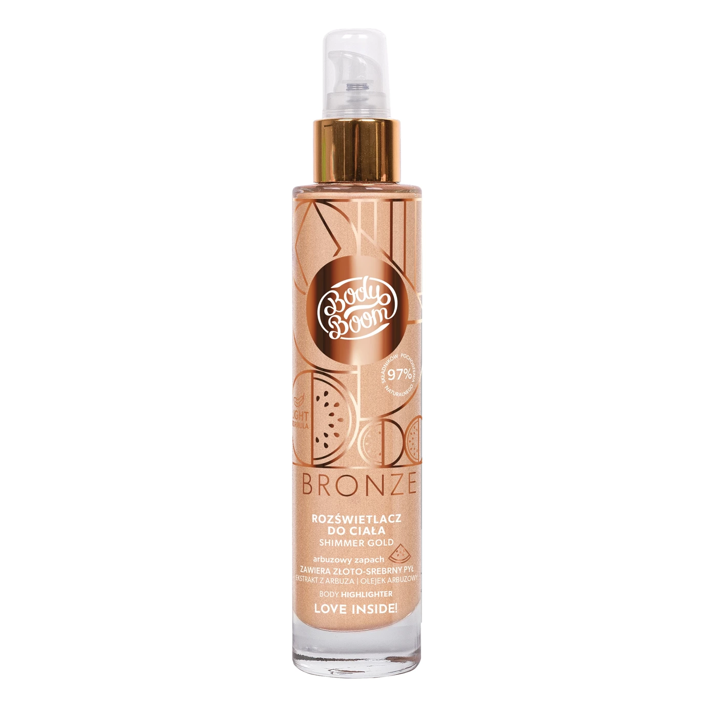 Body Boom BRONZE Rozświetlacz do ciała Shimmer Gold 100ml - sklep Minti ...