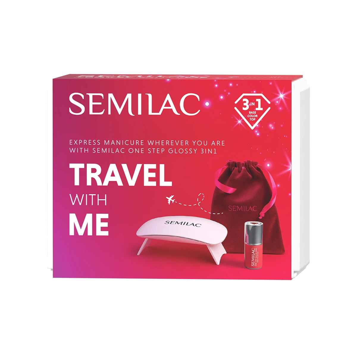 Semilac Zestaw prezentowy Travel with Me Set - sklep Minti Shop