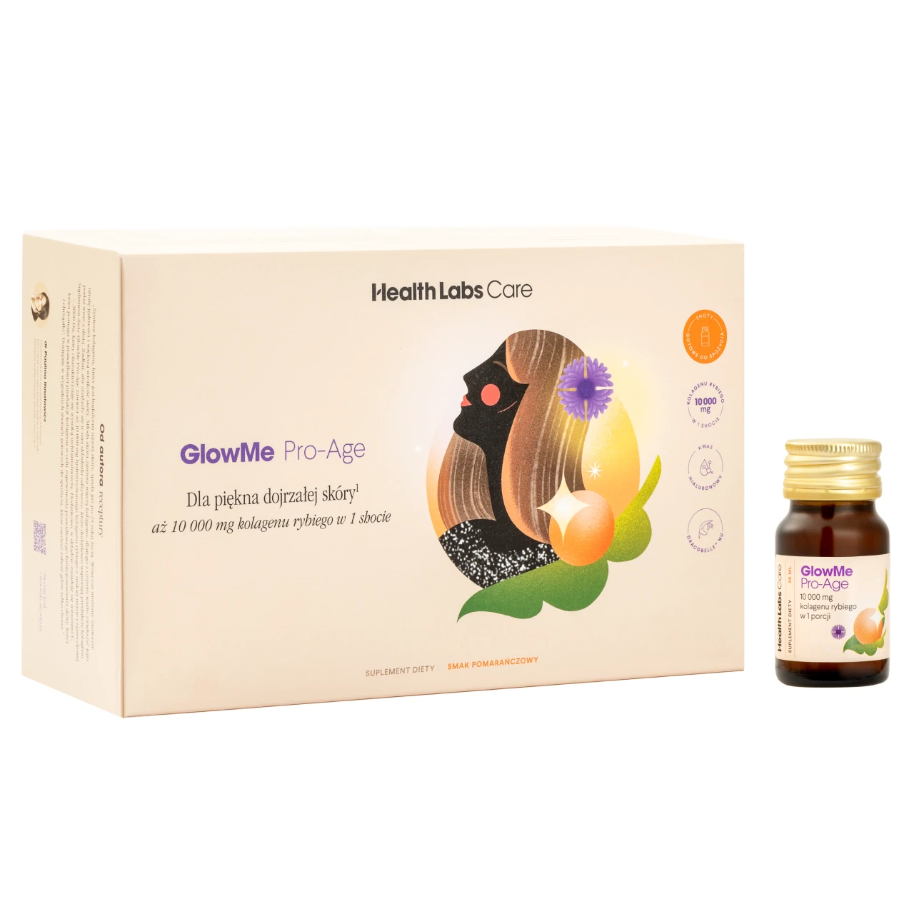 Health Labs Care GlowMe Pro-Age Kolagenowe shoty dla skóry dojrzałej ...