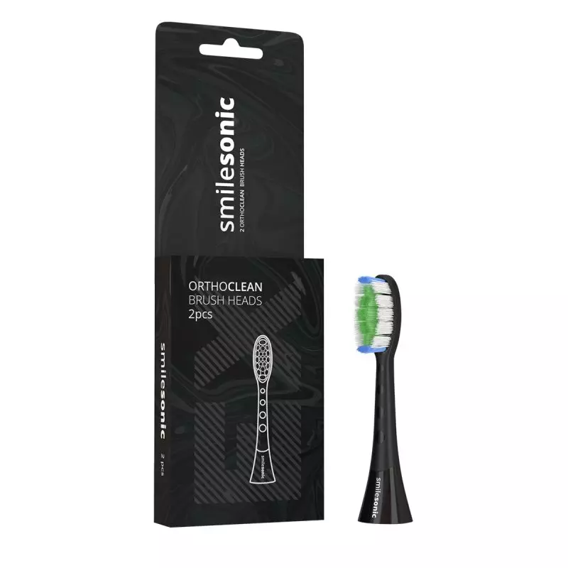 Smilesonic OrthoClean Black Końcówki ortodontyczne 2 szt - sklep Minti Shop
